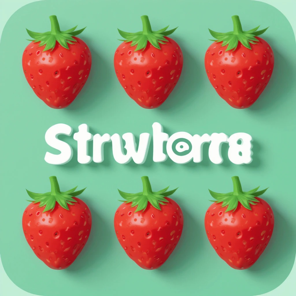 Funny Strawberry flavour icon image illustration on Behance :: Behance