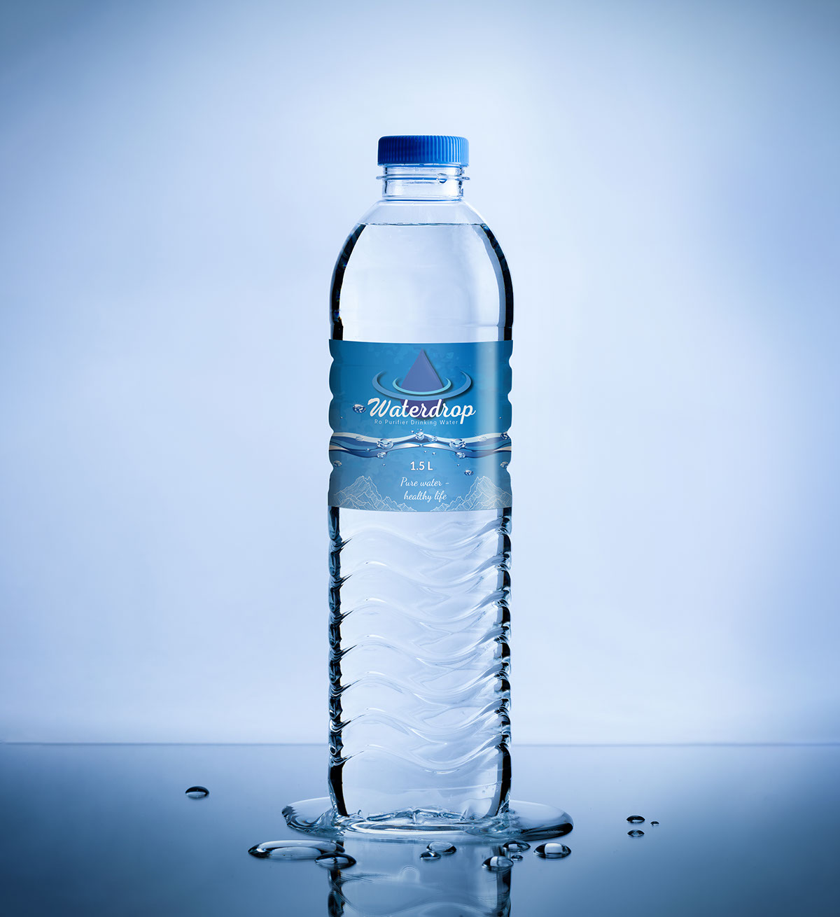 water label design for water drop on Behance :: Behance