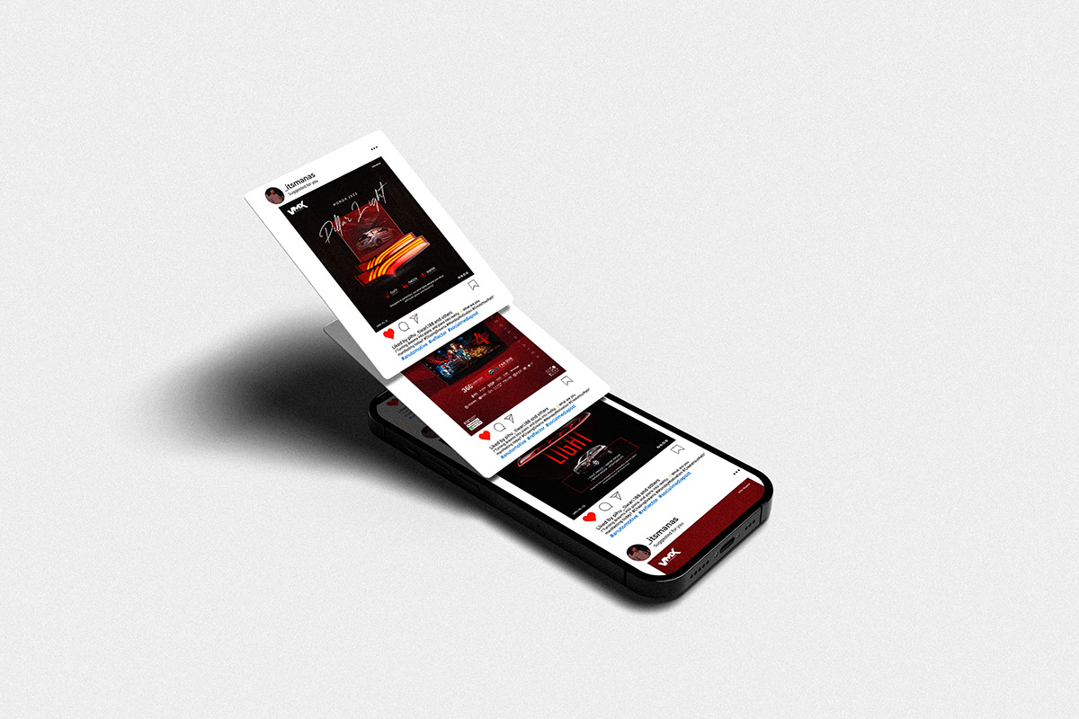 Mobile social media post on Behance :: Behance