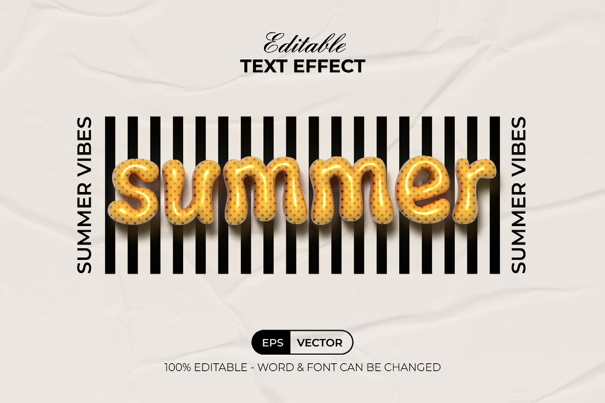 Text Effect Summer_Inflated on Behance :: Behance