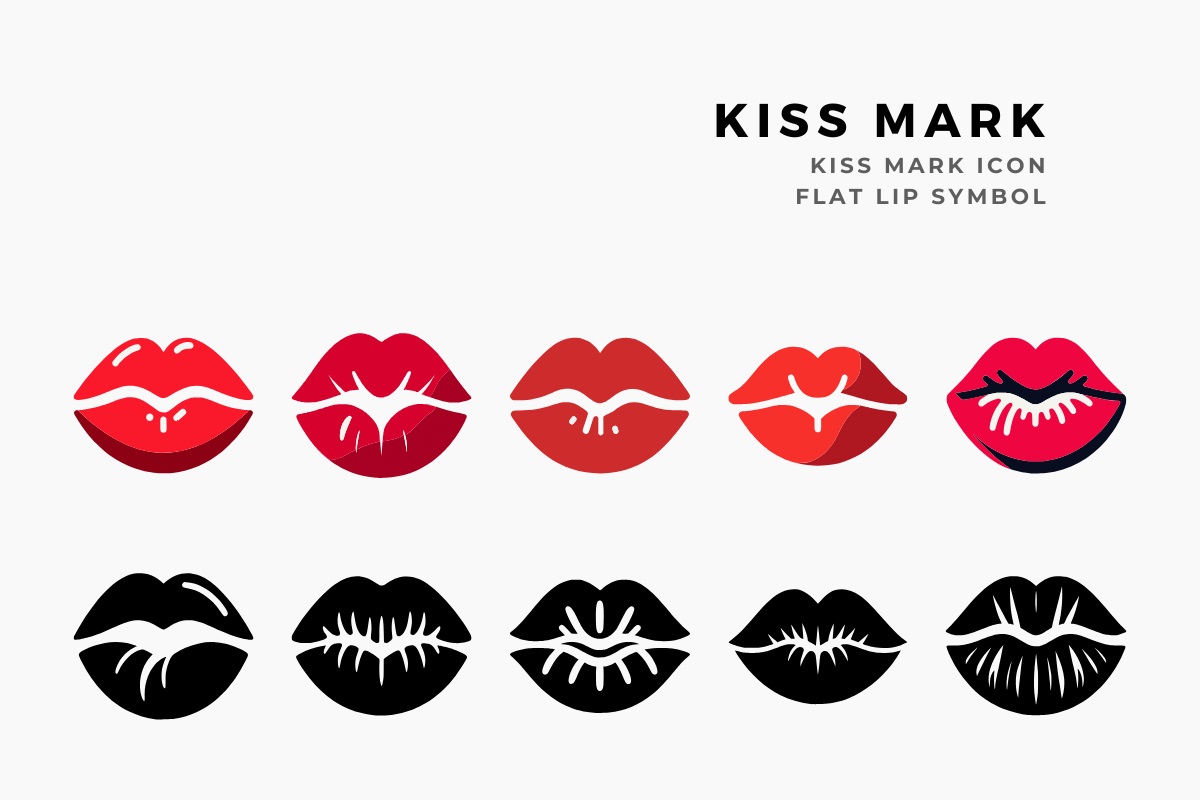 Kiss Mark Icon Vector on Behance :: Behance