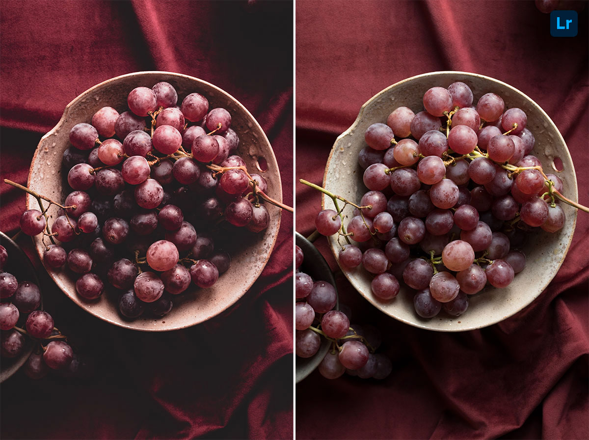 Beautiful red grapes | Edit | Photoshop Lightroom