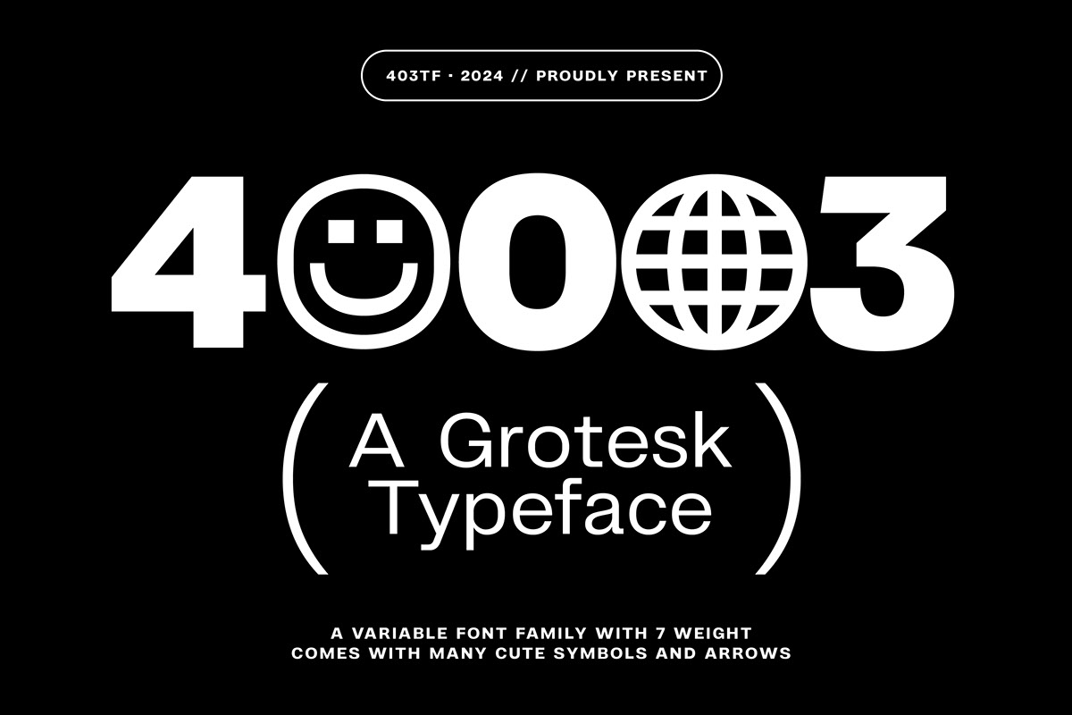403 Grotesk Font on Behance :: Behance