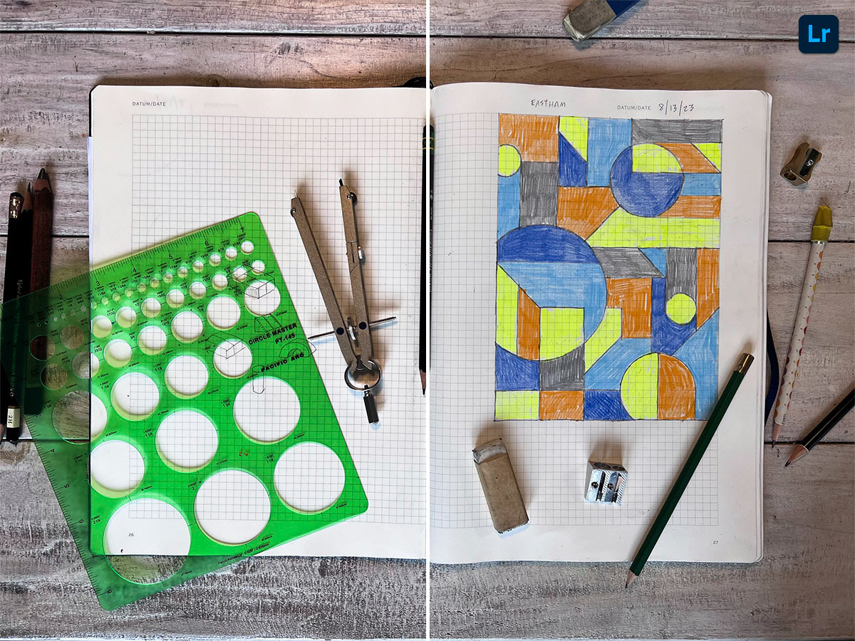 Geometric Sketch 001 | Remix | Photoshop Lightroom