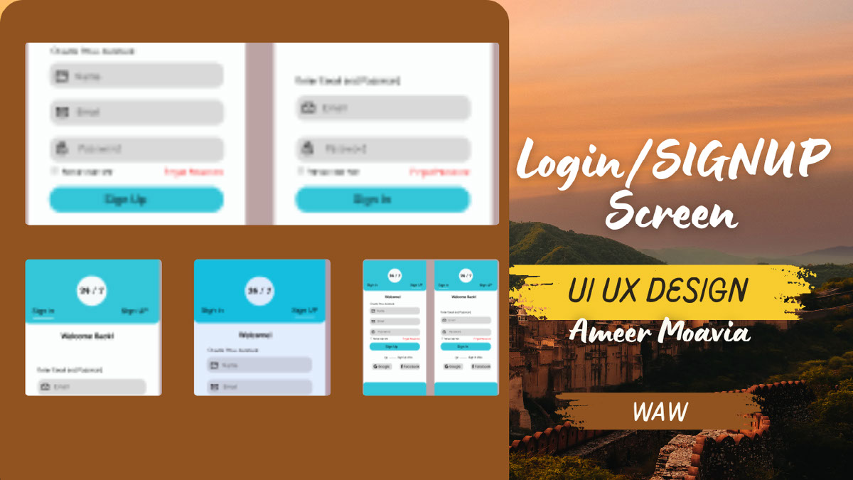 SignUp Login page Ui Ux on Behance :: Behance
