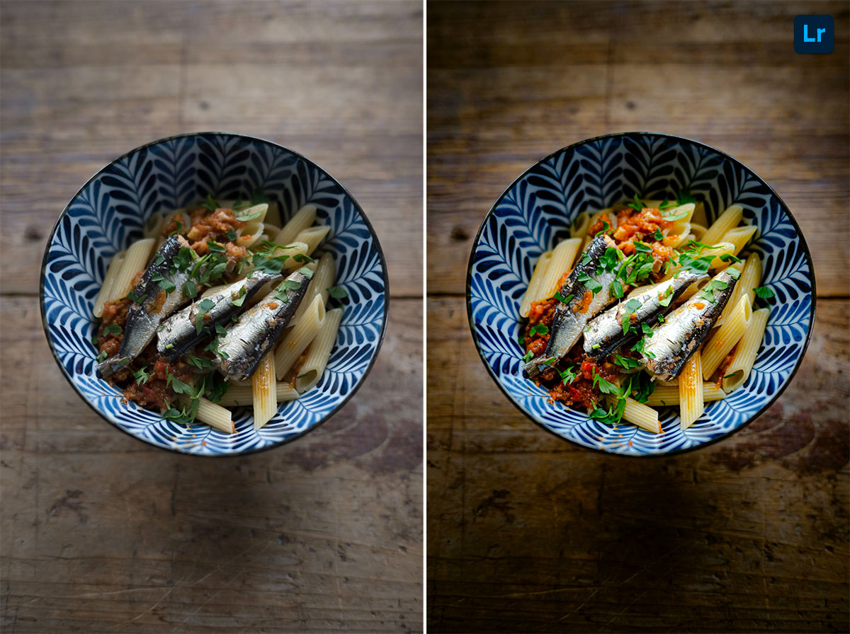 Pasta & Sardines | Remix | Photoshop Lightroom