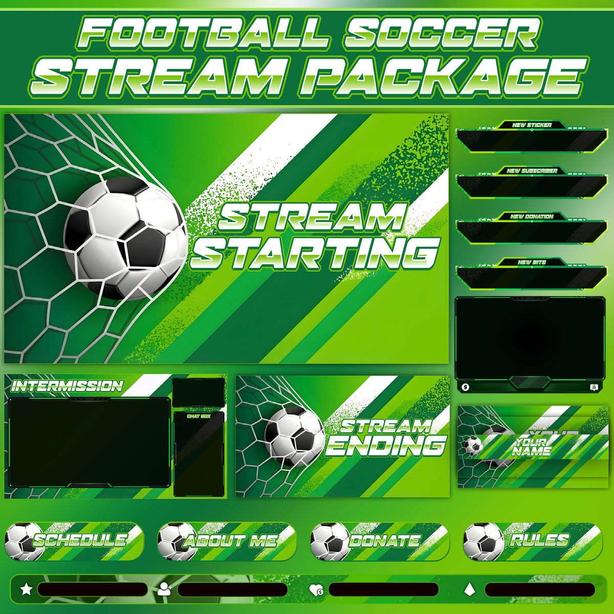 Soccer Football Animated Stream Pack Overlay on Behance :: Behance