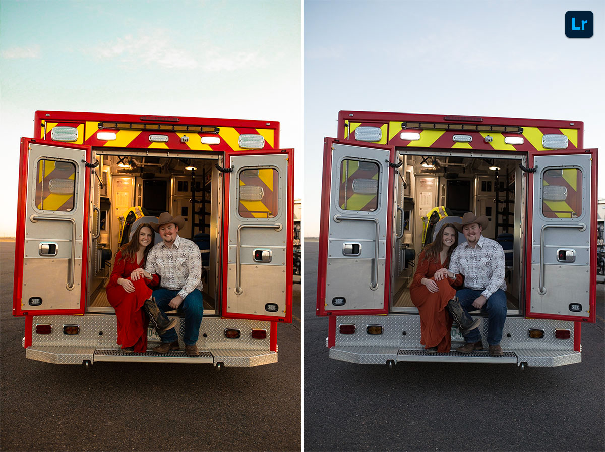 Firefighter EMT Engagement | Remix | Photoshop Lightroom