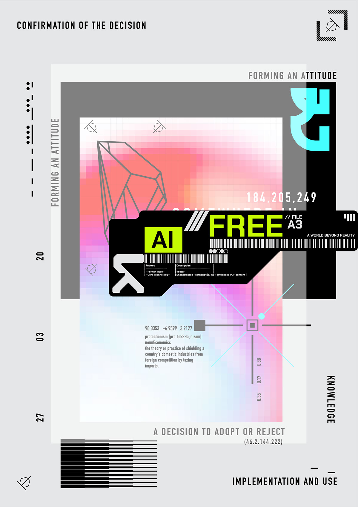 Decision Matrix Gradient Poster Somewhere in the Middle on Behance ...