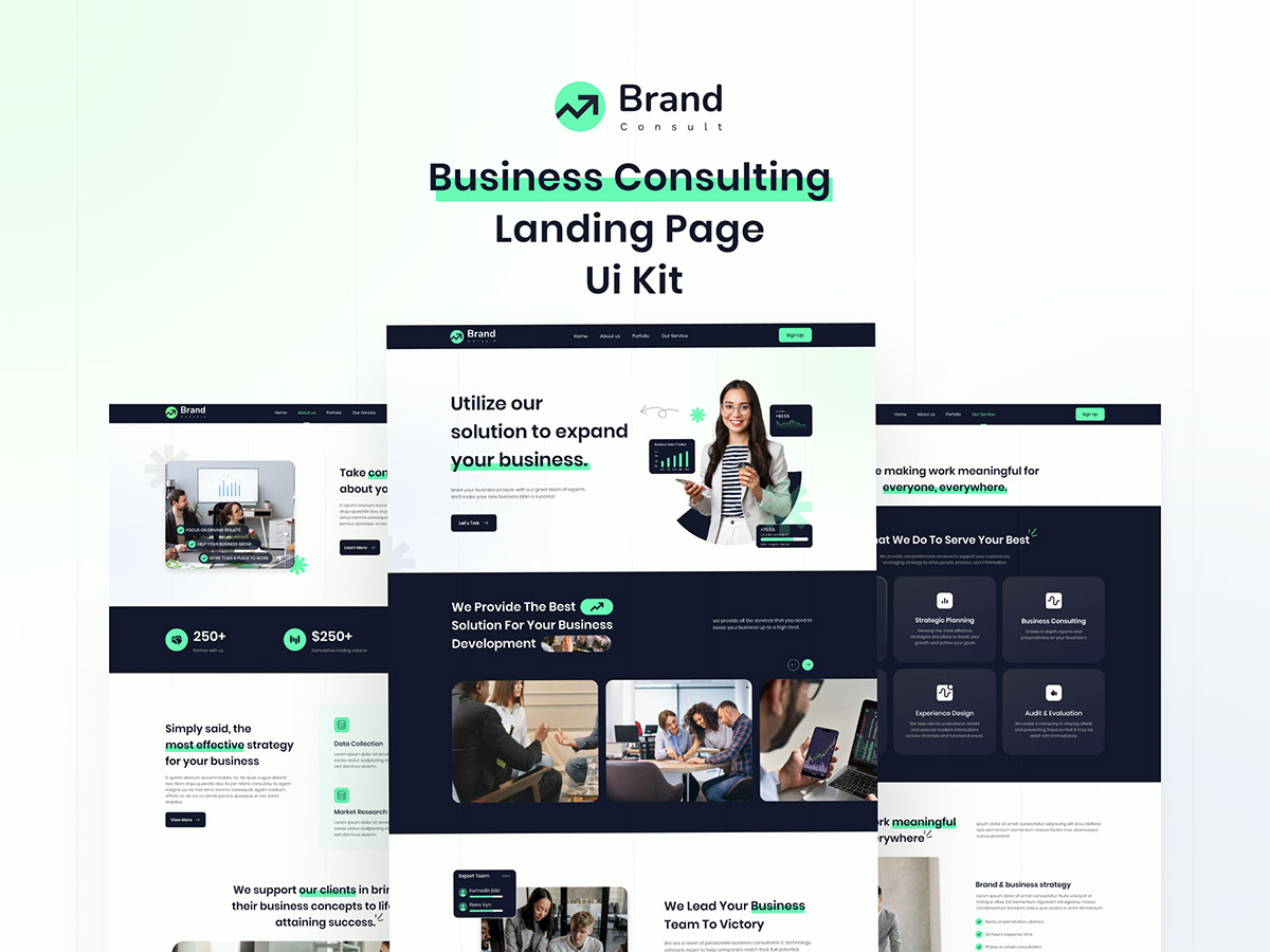 Business Consulting Landing Page UI Design on Behance :: Behance