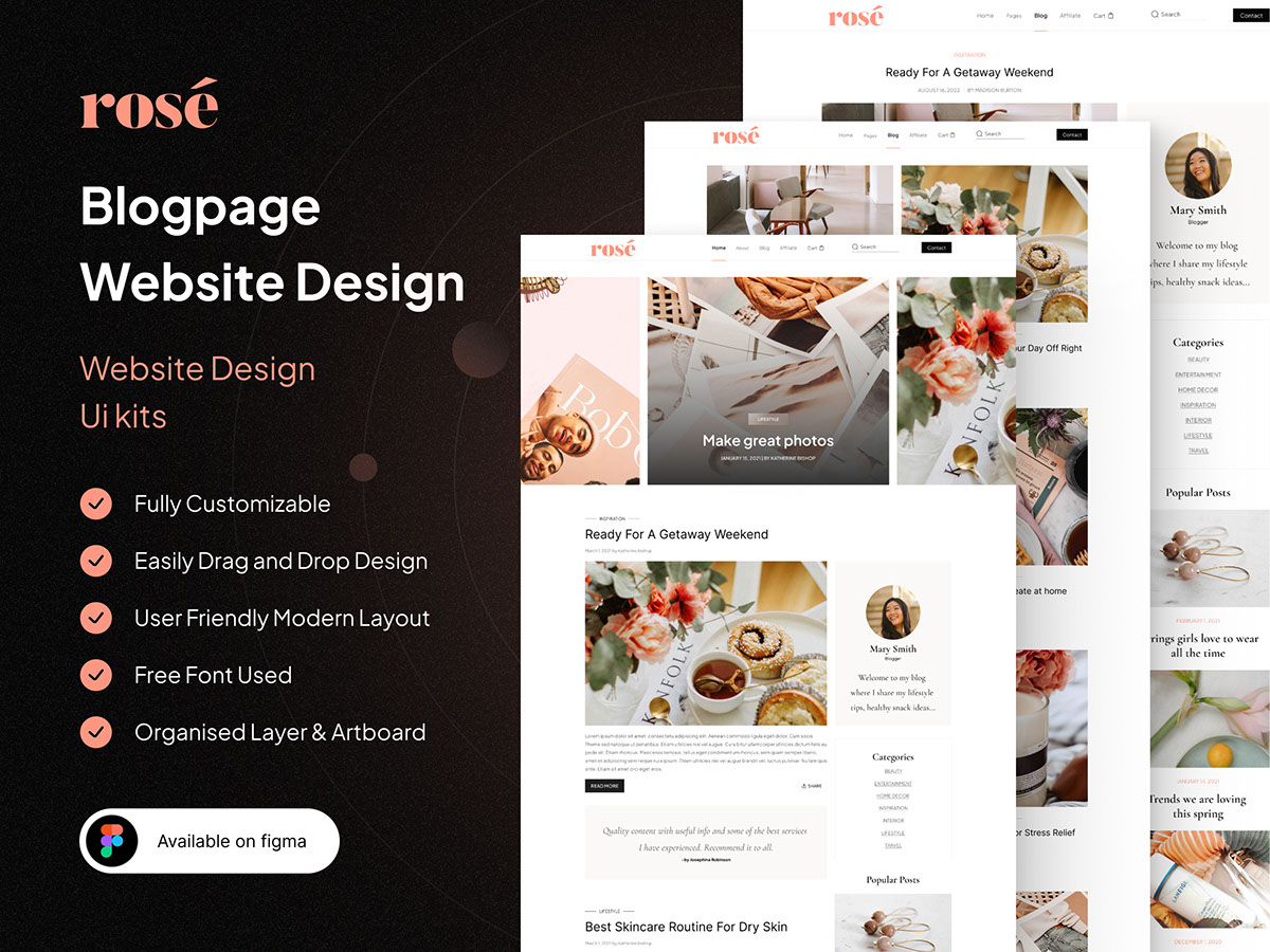 Blog Page Template Website UI Design on Behance :: Behance
