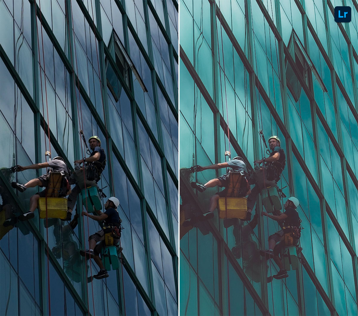 Sky high workers | Edit | Photoshop Lightroom