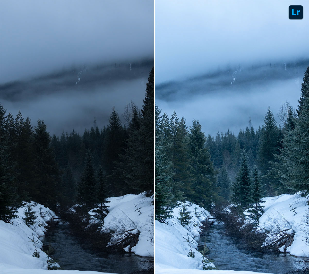 Snow lakes | Remix | Photoshop Lightroom