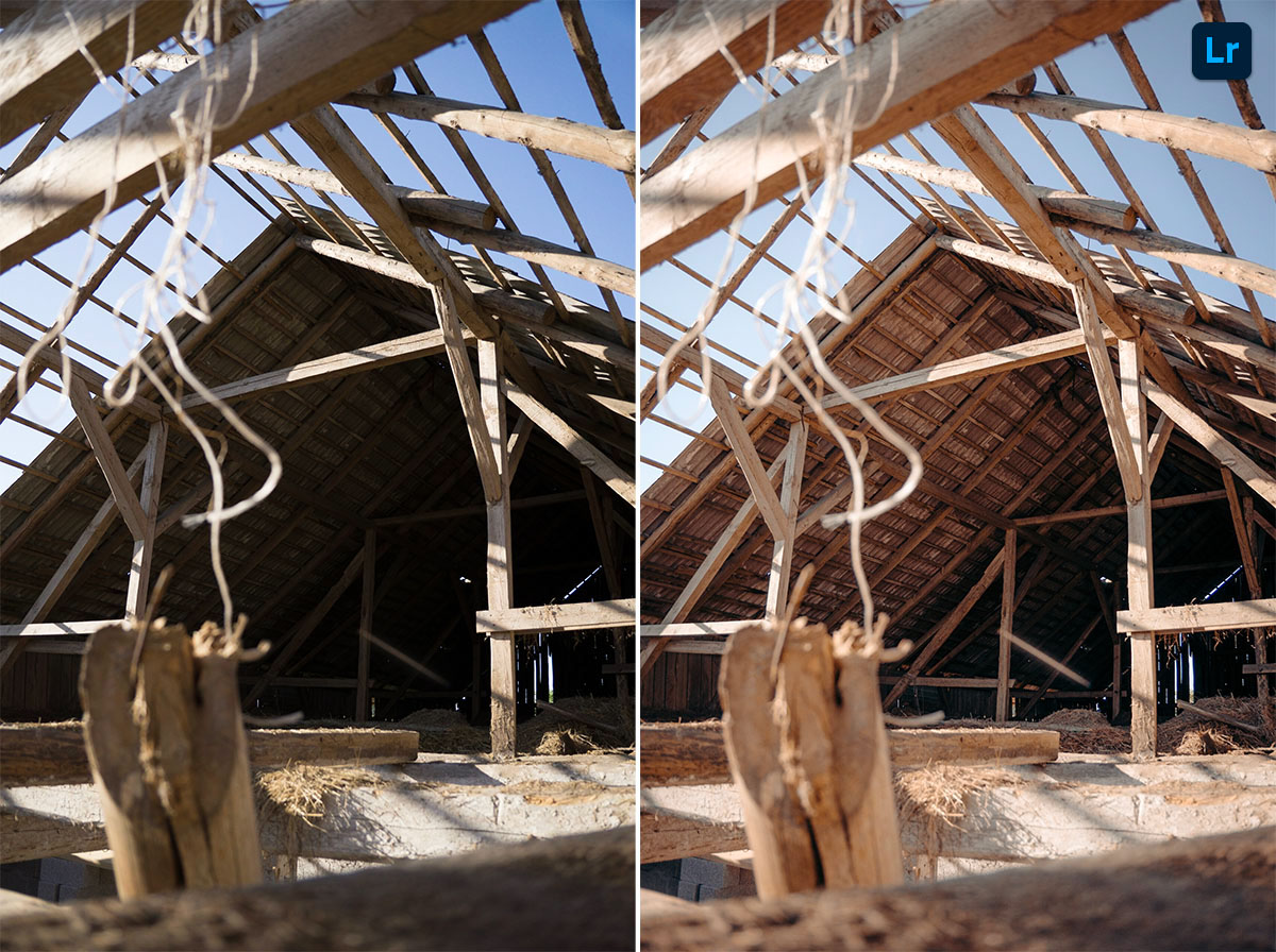 Wooden roof frames | Edit | Photoshop Lightroom