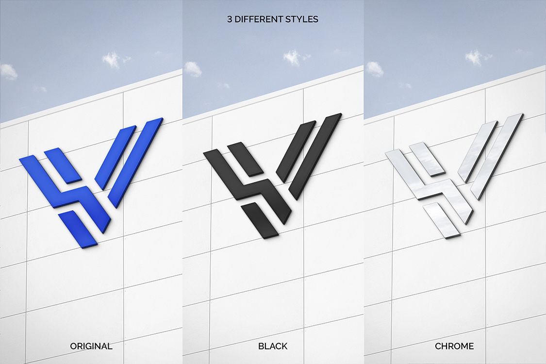 3D Logo Building Facade Sign Mock-up on Behance :: Behance