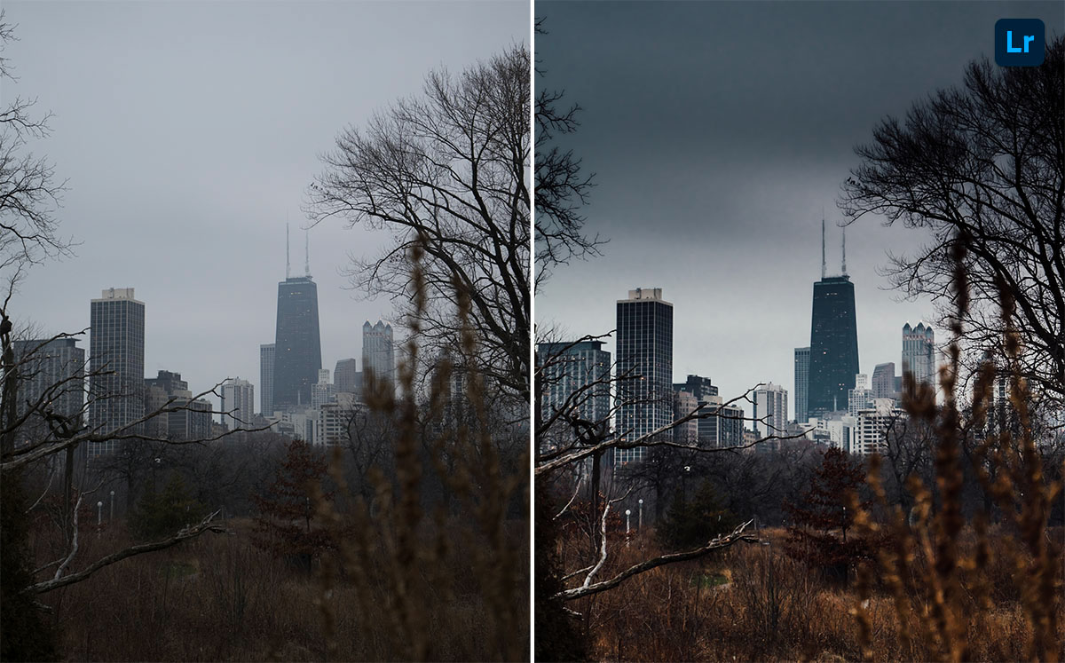 Chicago winter skyline | Edit | Photoshop Lightroom