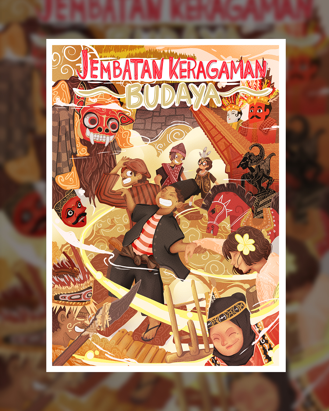 Arahhan Poster ilustration Jembatan on Behance :: Behance