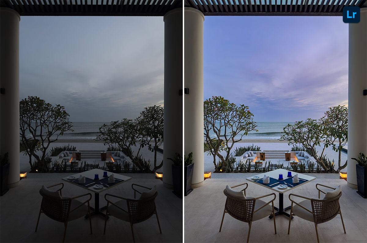 Seaside dinner with a stunning view | Edit | Photoshop Lightroom