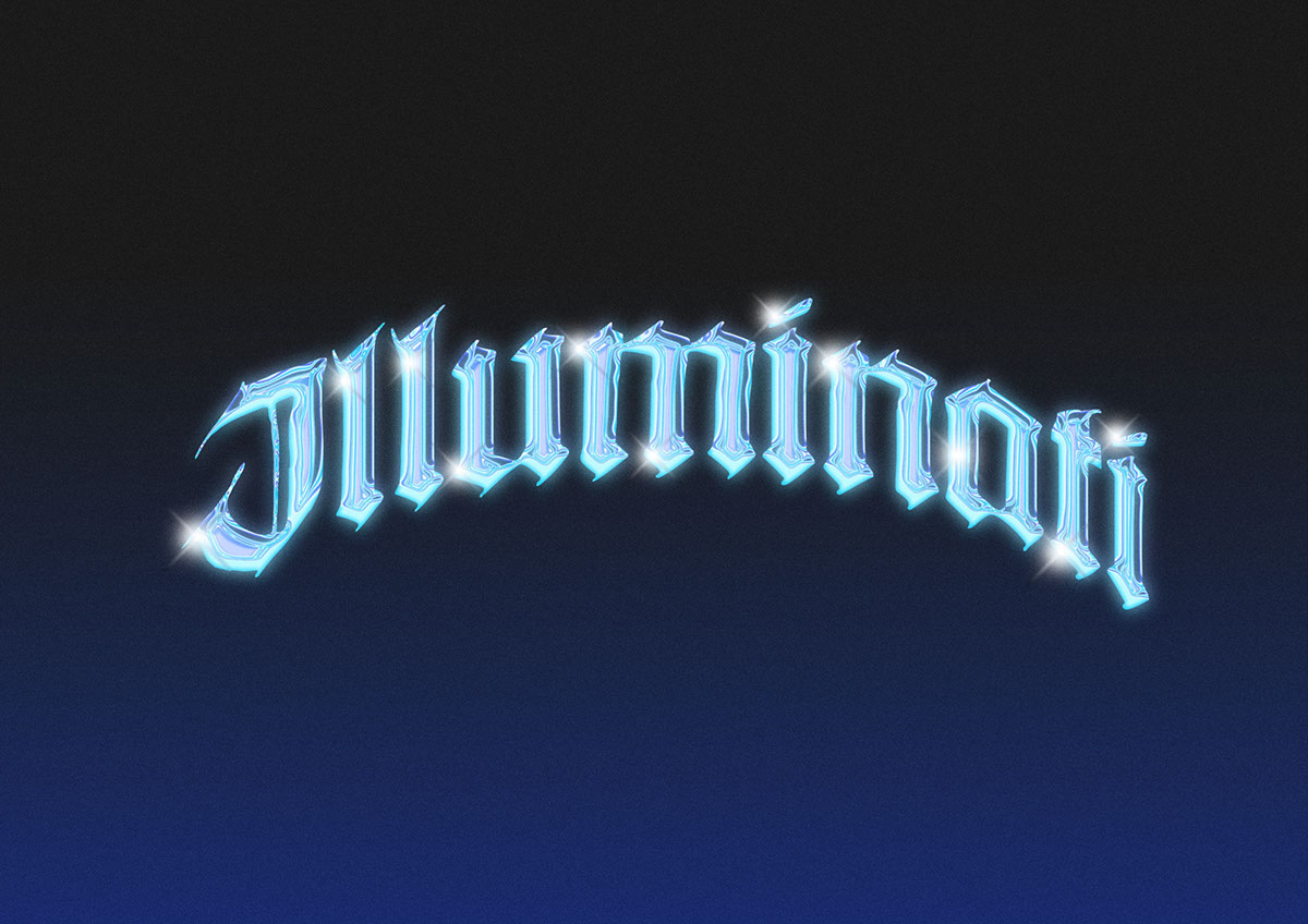 3D Chrome Typeface Effect on Behance :: Behance