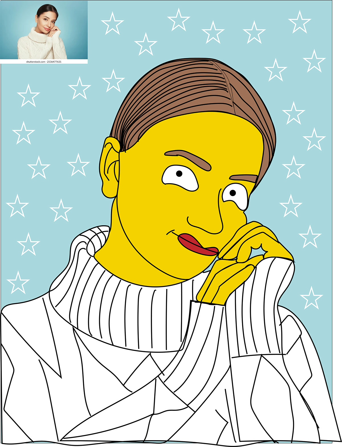 Custom Simpsonized Portrait - Lulu Larkson on Behance :: Behance