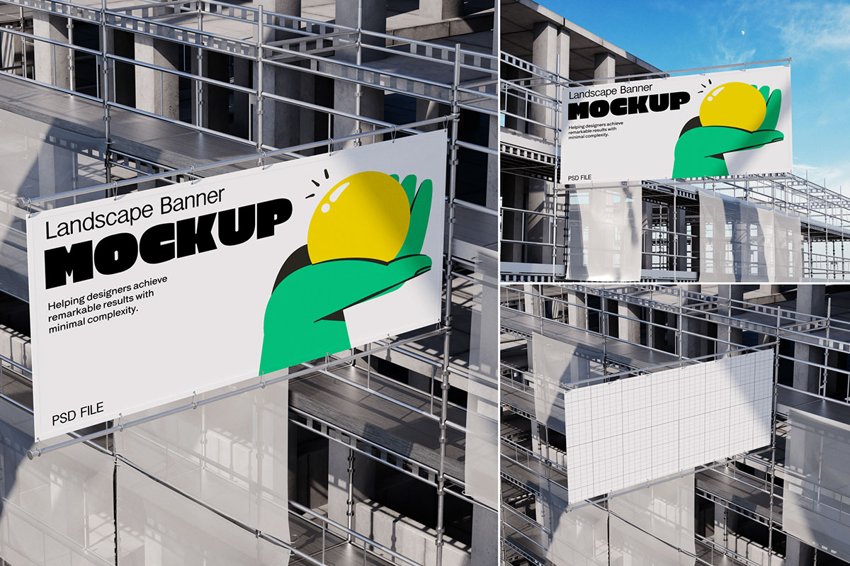 Construction Banner Mockup on Behance :: Behance
