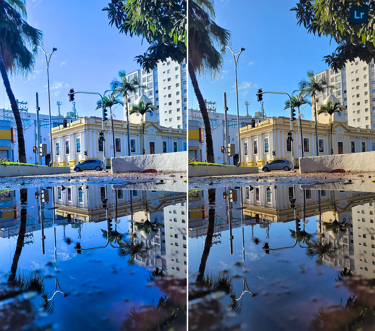 Cidade no reflexo | Remix | Photoshop Lightroom