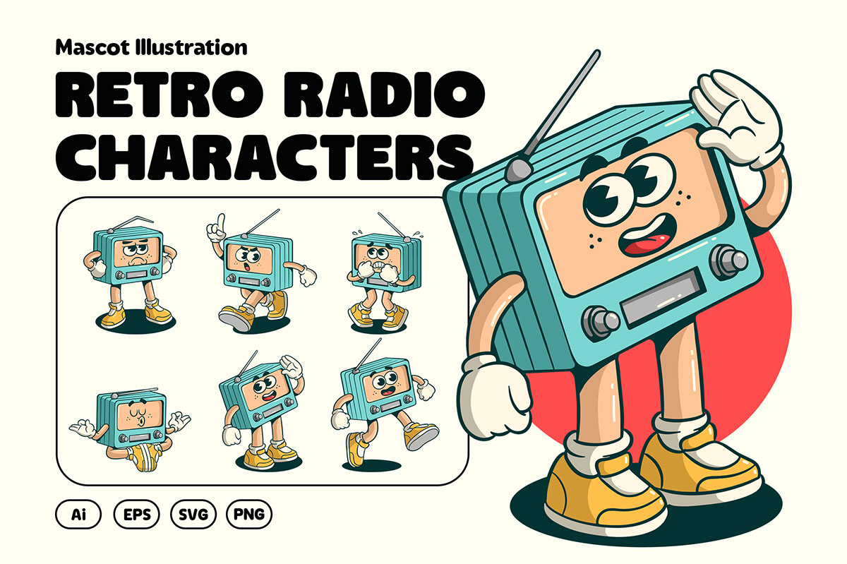 Retro Radio Characters on Behance :: Behance