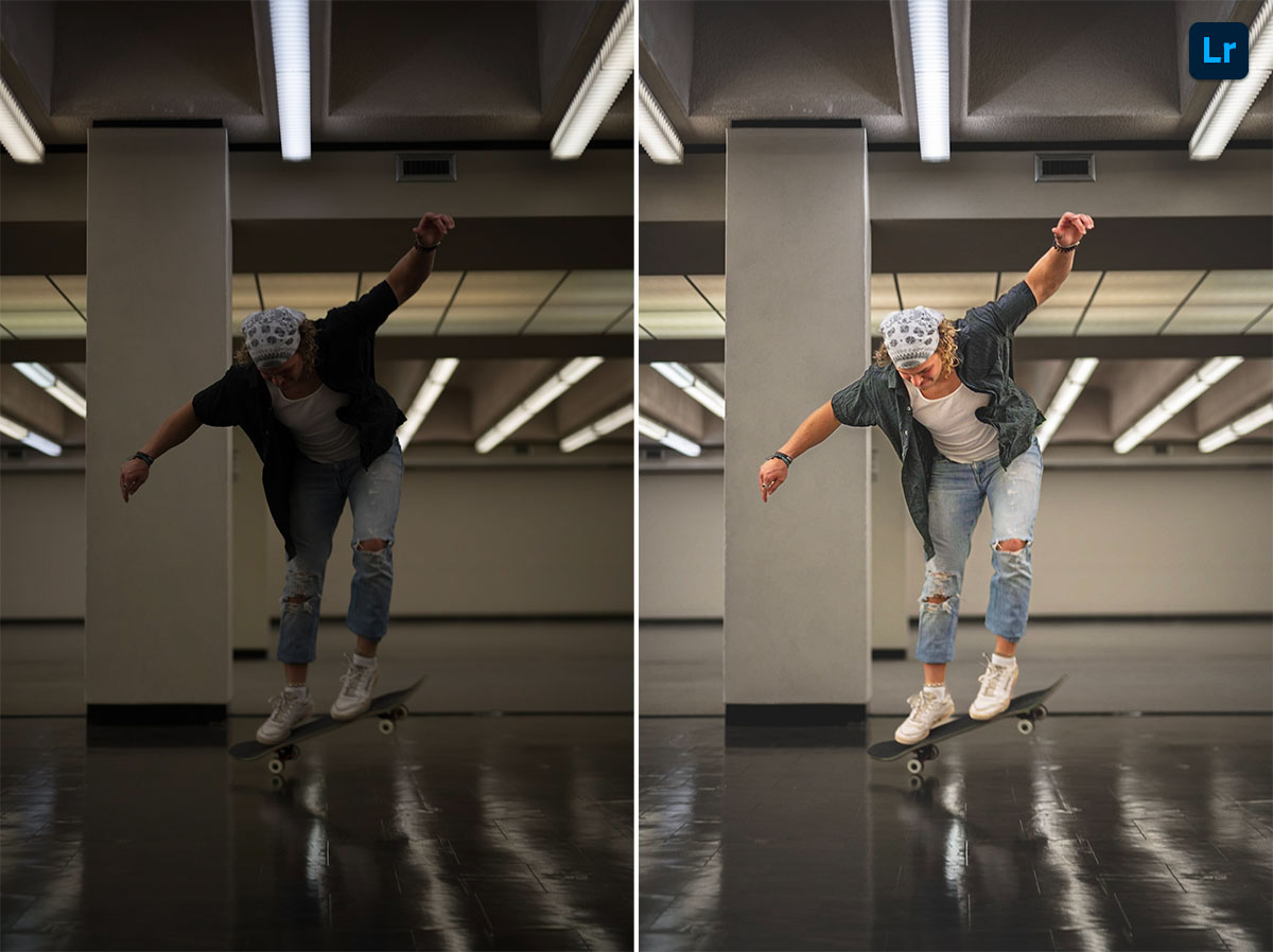 Skateboarding in the Basement | Edit | Photoshop Lightroom