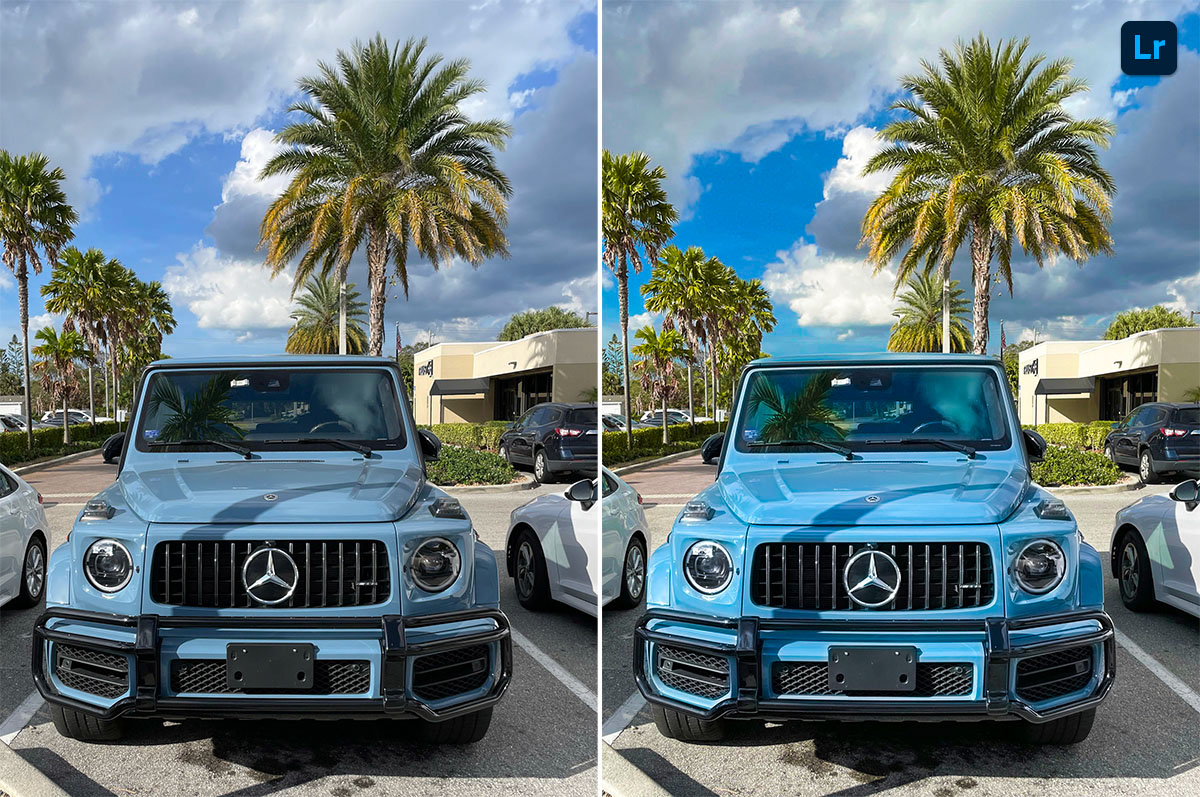 Aqua Benz truck | Remix | Photoshop Lightroom