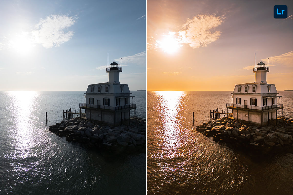 Long Beach Bar Lighthouse | Remix | Photoshop Lightroom