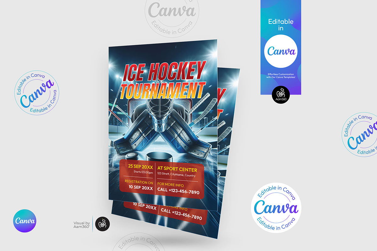 Canva Editable Hockey Tournament Flyer on Behance :: Behance