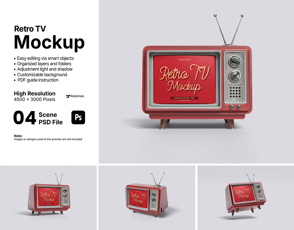 Retro TV Mockup Bundle Set on Behance :: Behance