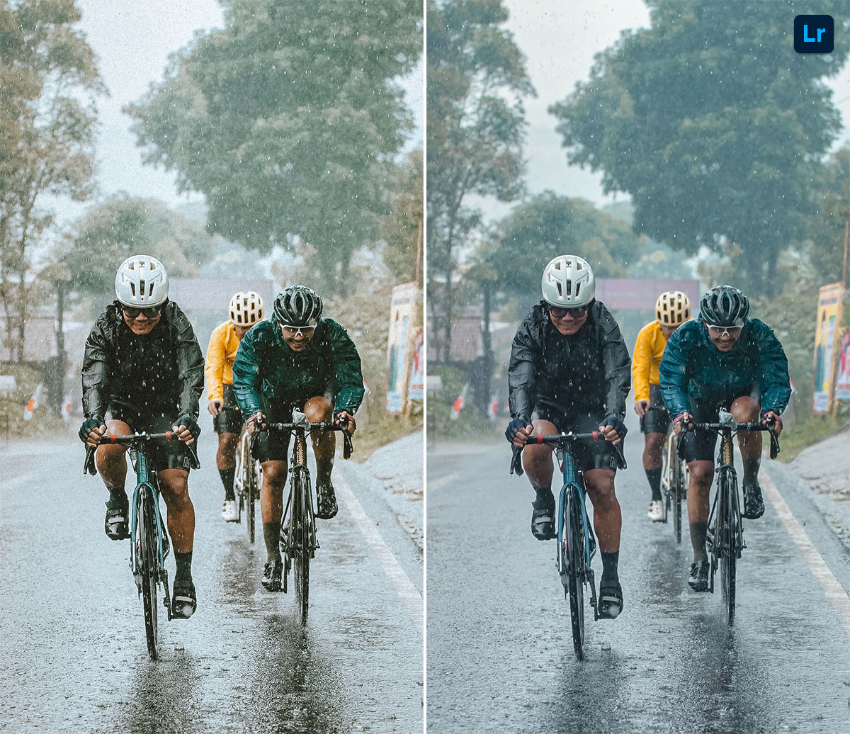 Rainy Ride Cycling | Remix | Photoshop Lightroom