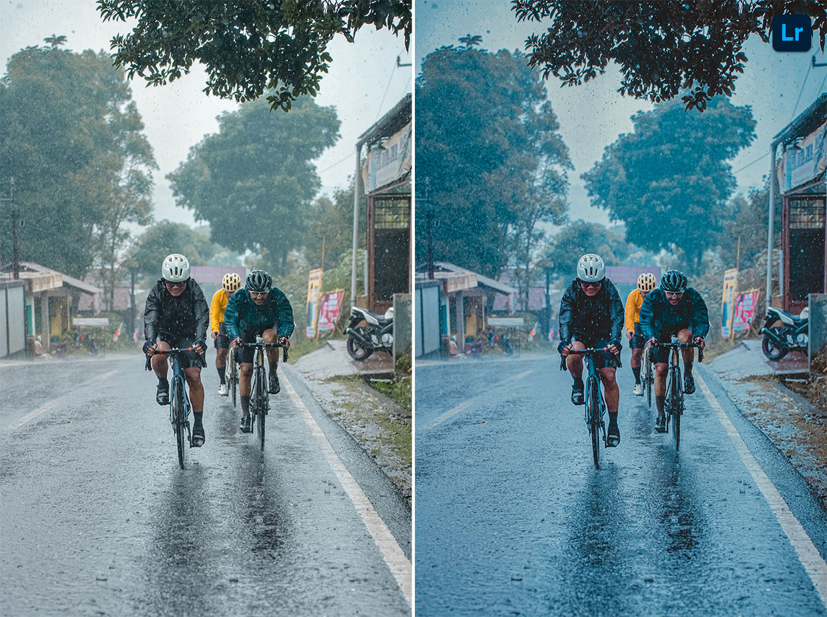 Rainy Ride Cycling | Remix | Photoshop Lightroom