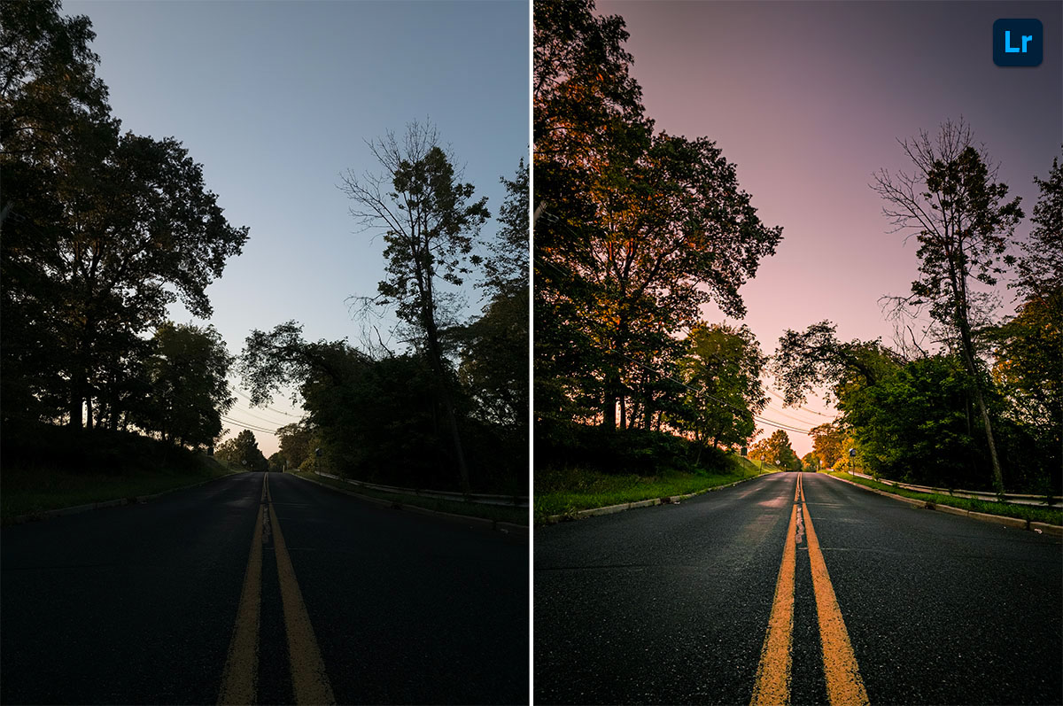 Sunset Road | Edit | Photoshop Lightroom