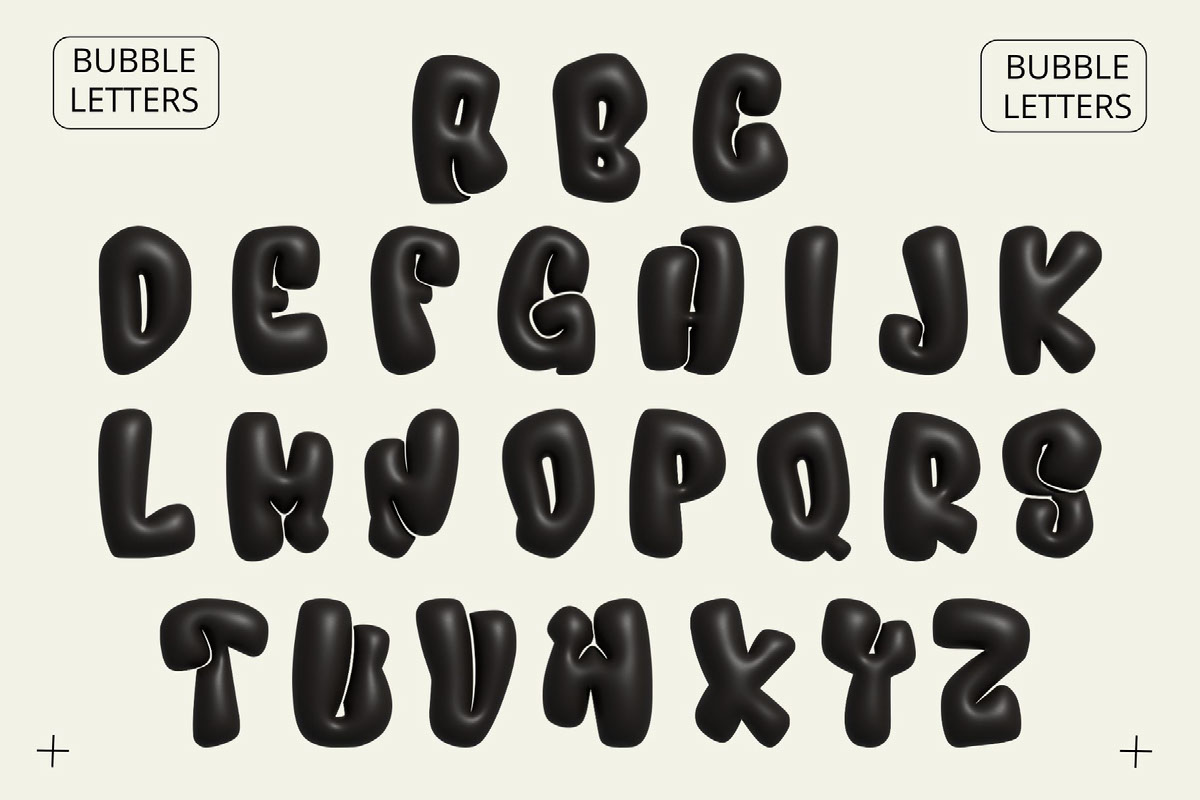 bubble letters unique
