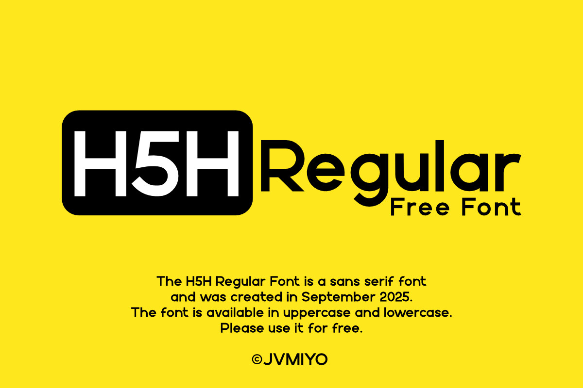 H5H Reular Free Font on Behance :: Behance