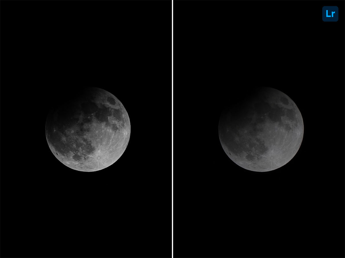 Partial lunar eclipse | Edit | Photoshop Lightroom