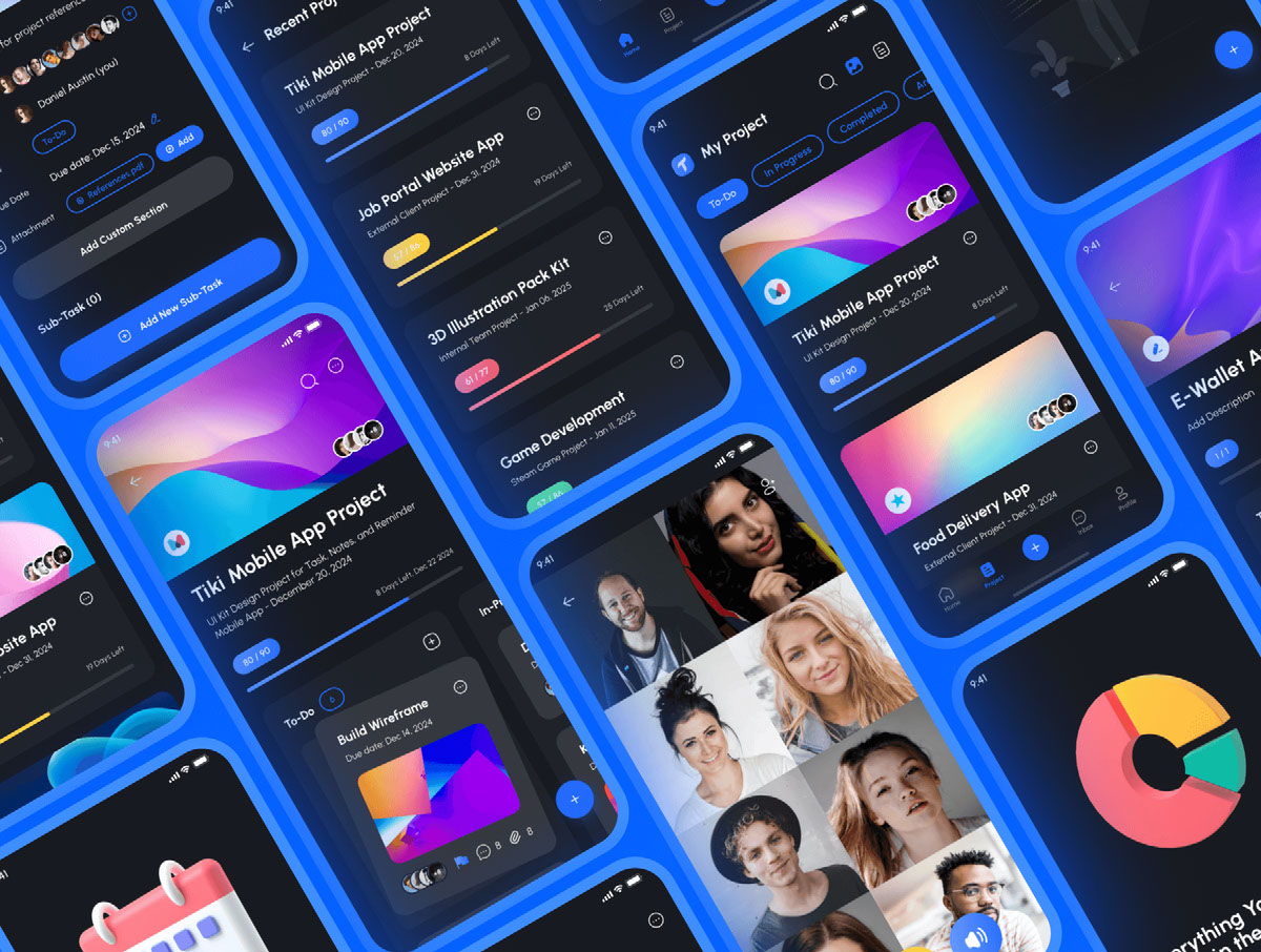 Taska Task And Project Management App Ui Kit On Behance Behance