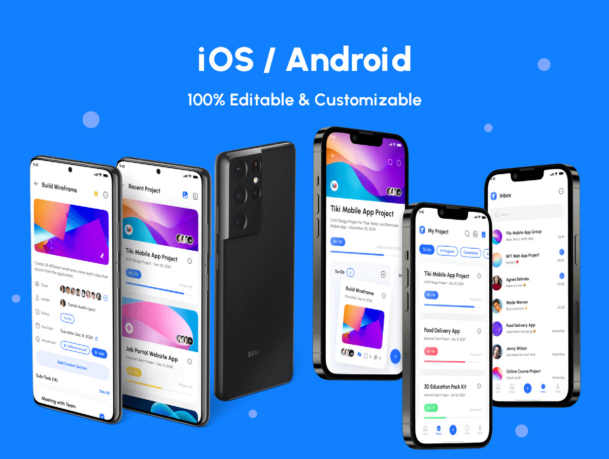 Taska Task And Project Management App Ui Kit On Behance Behance