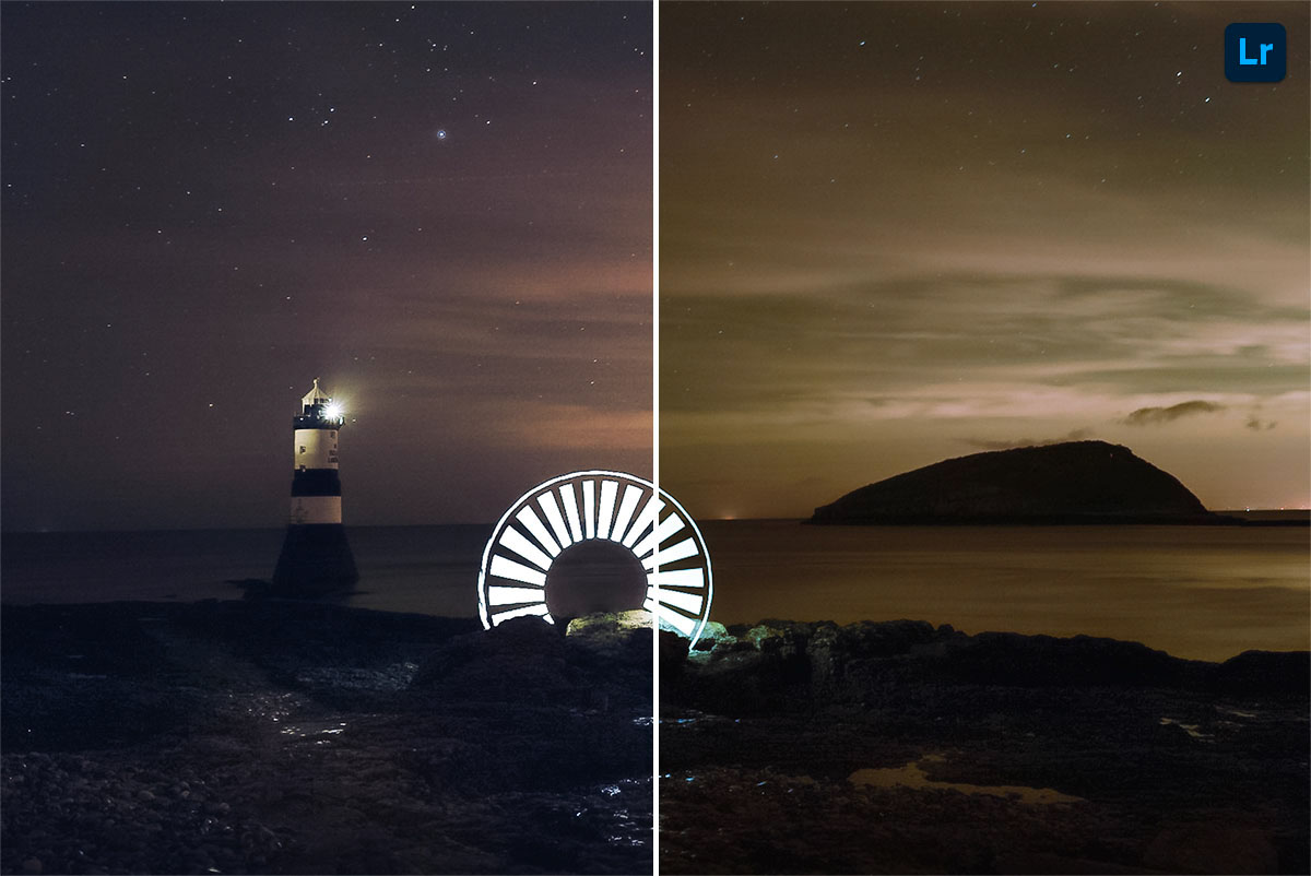 Penmon point light painting | Edit | Photoshop Lightroom