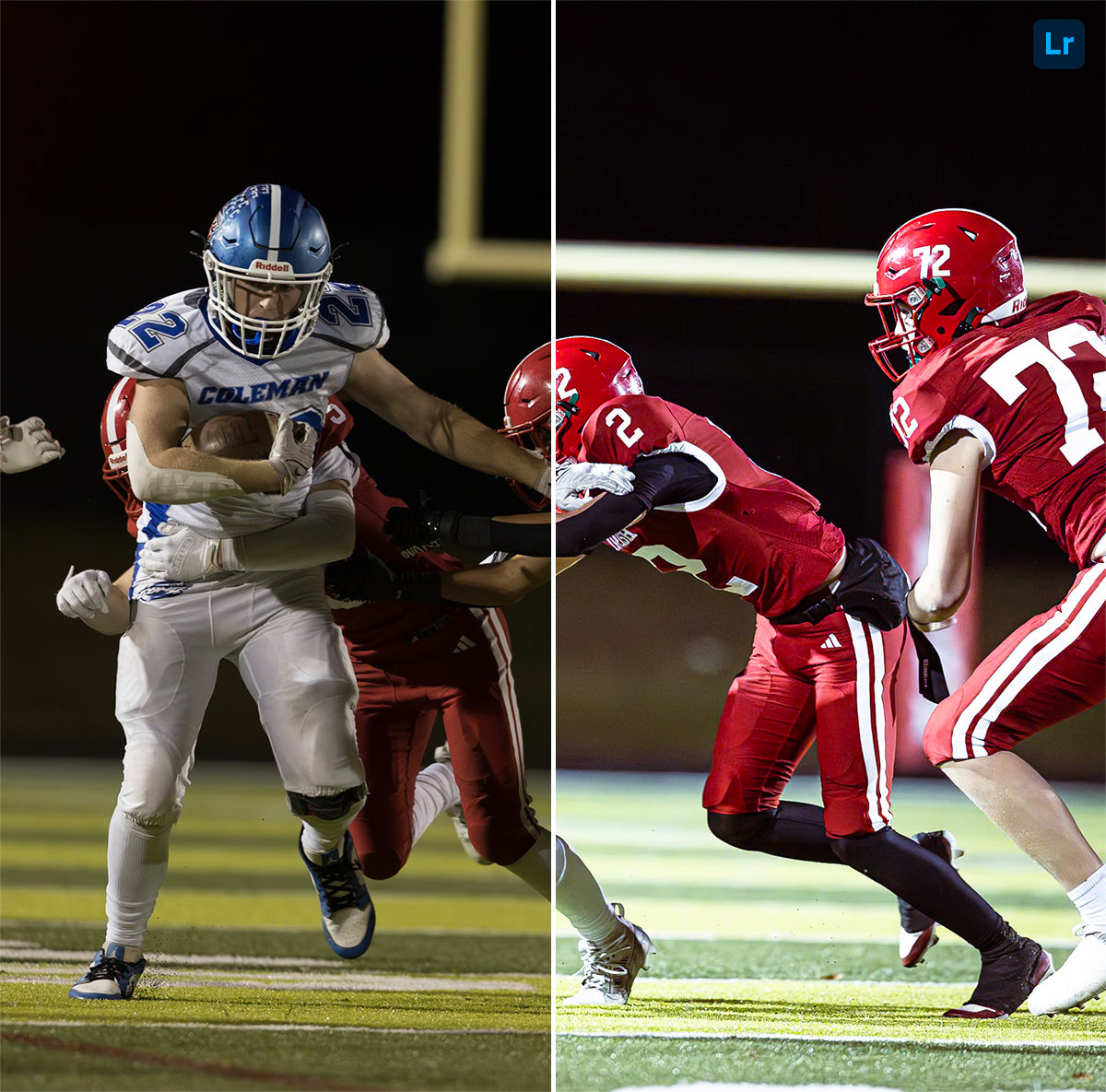 Coleman Football vs Sacred Heart | Remix | Photoshop Lightroom