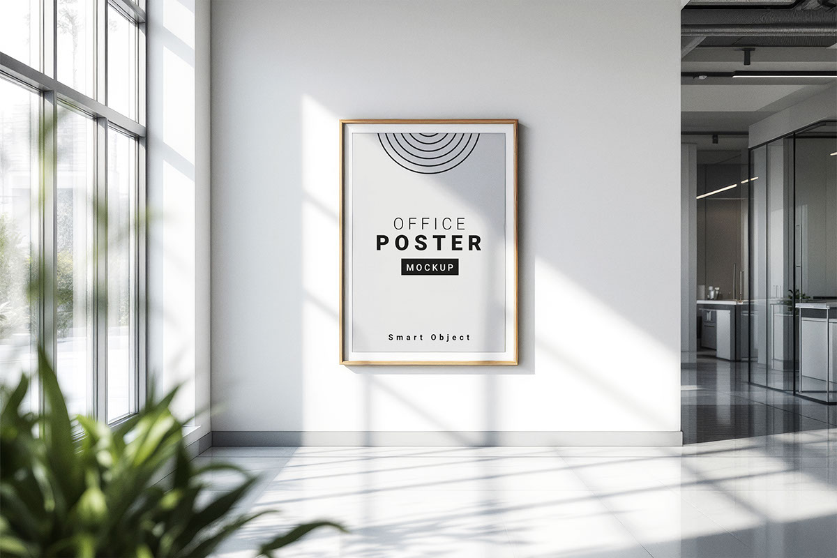 Free Office Poster Mockup on Behance :: Behance