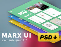 MARX - FREE UI KIT [PSD] :: Behance
