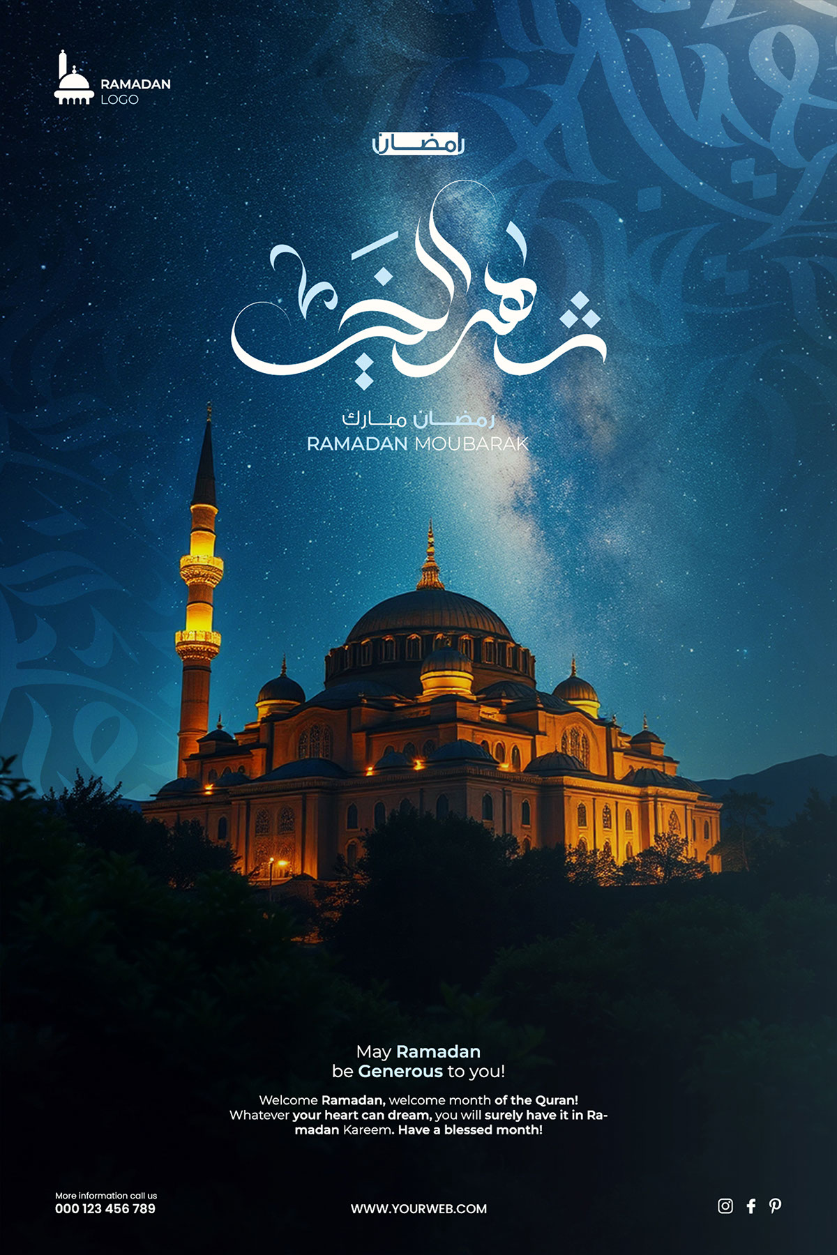 Eid Mubarak - Ramadan Kareem Poster or Social Media Flyer Design ...