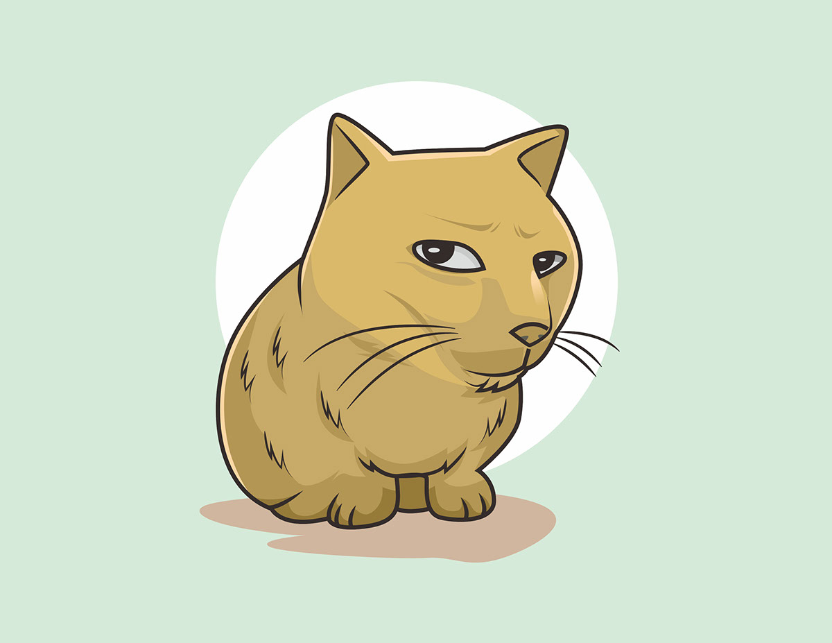 Suspicious Looking Cat Cartoon Illustration on Behance :: Behance