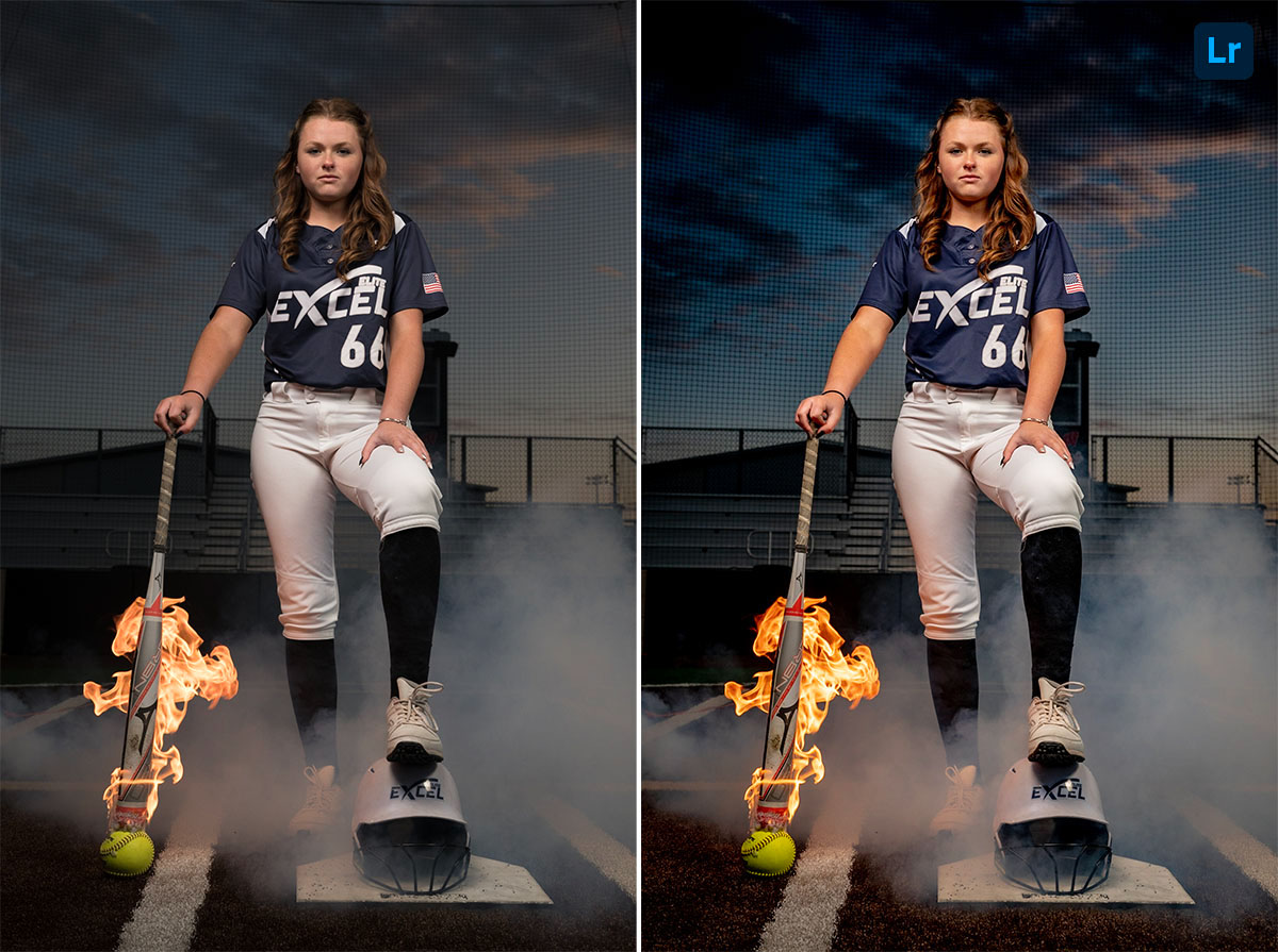 Fire Softball Portraits | Remix | Photoshop Lightroom