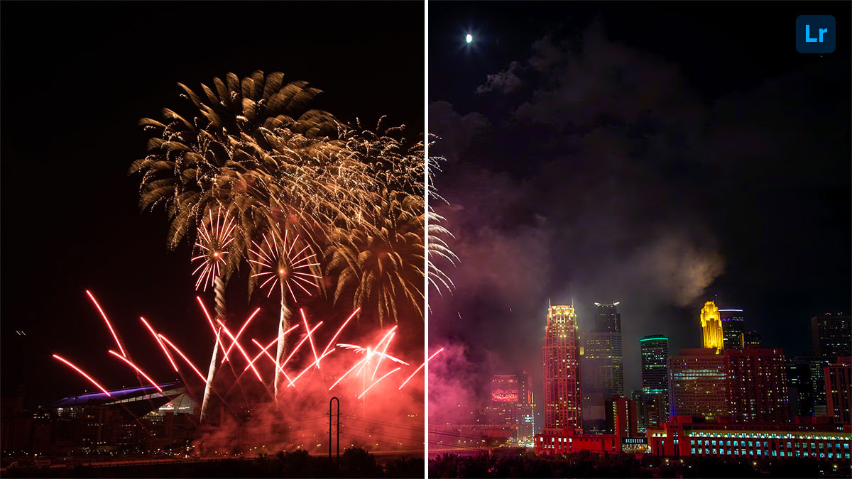 A basic fireworks edit | Edit | Photoshop Lightroom