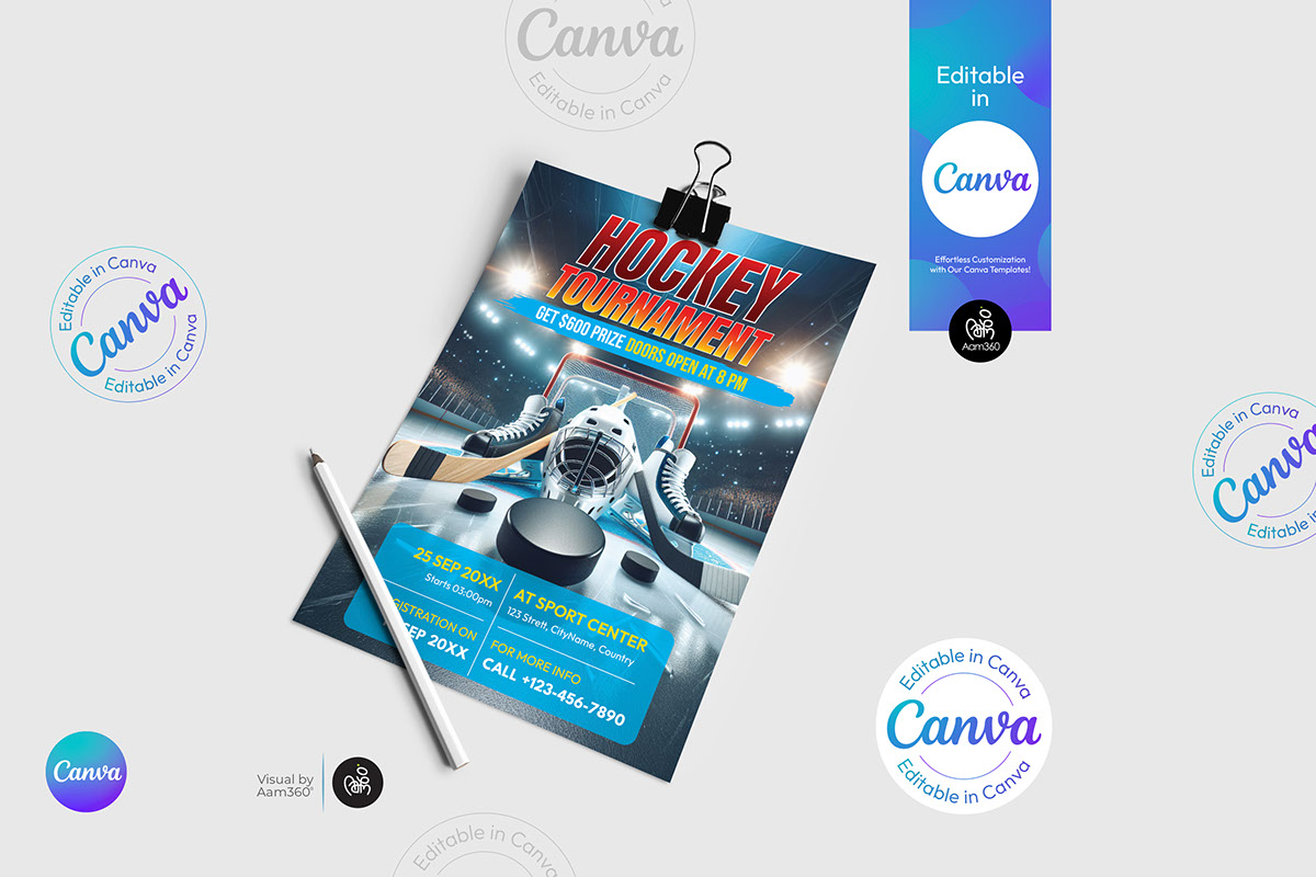 Canva Editable Hockey Tournament Flyer on Behance :: Behance