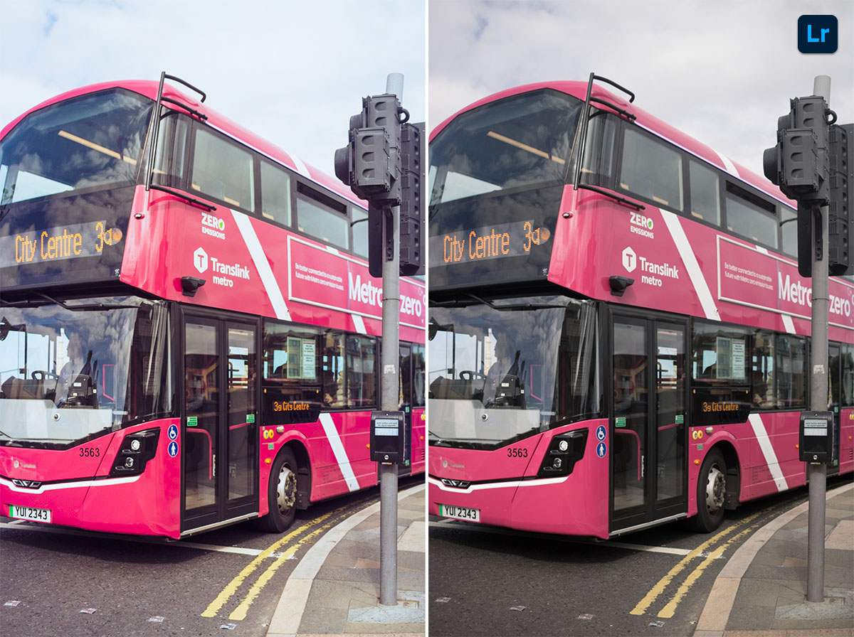 The pink bus of belfast | Edit | Photoshop Lightroom